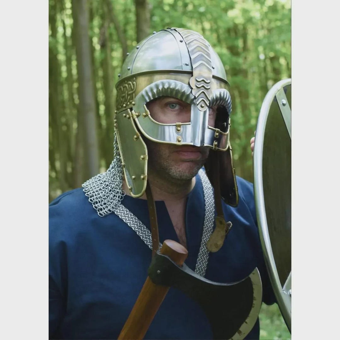 Norse Beowulf Viking Battle Helmet – Handcrafted Steel Helm With ...