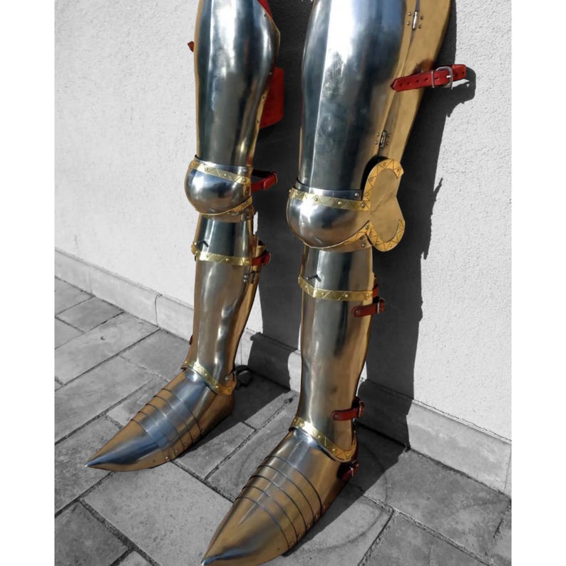 Medieval Full Steel Leg Armor – Handmade Gothic Plate Cuisses, Poleyns ...