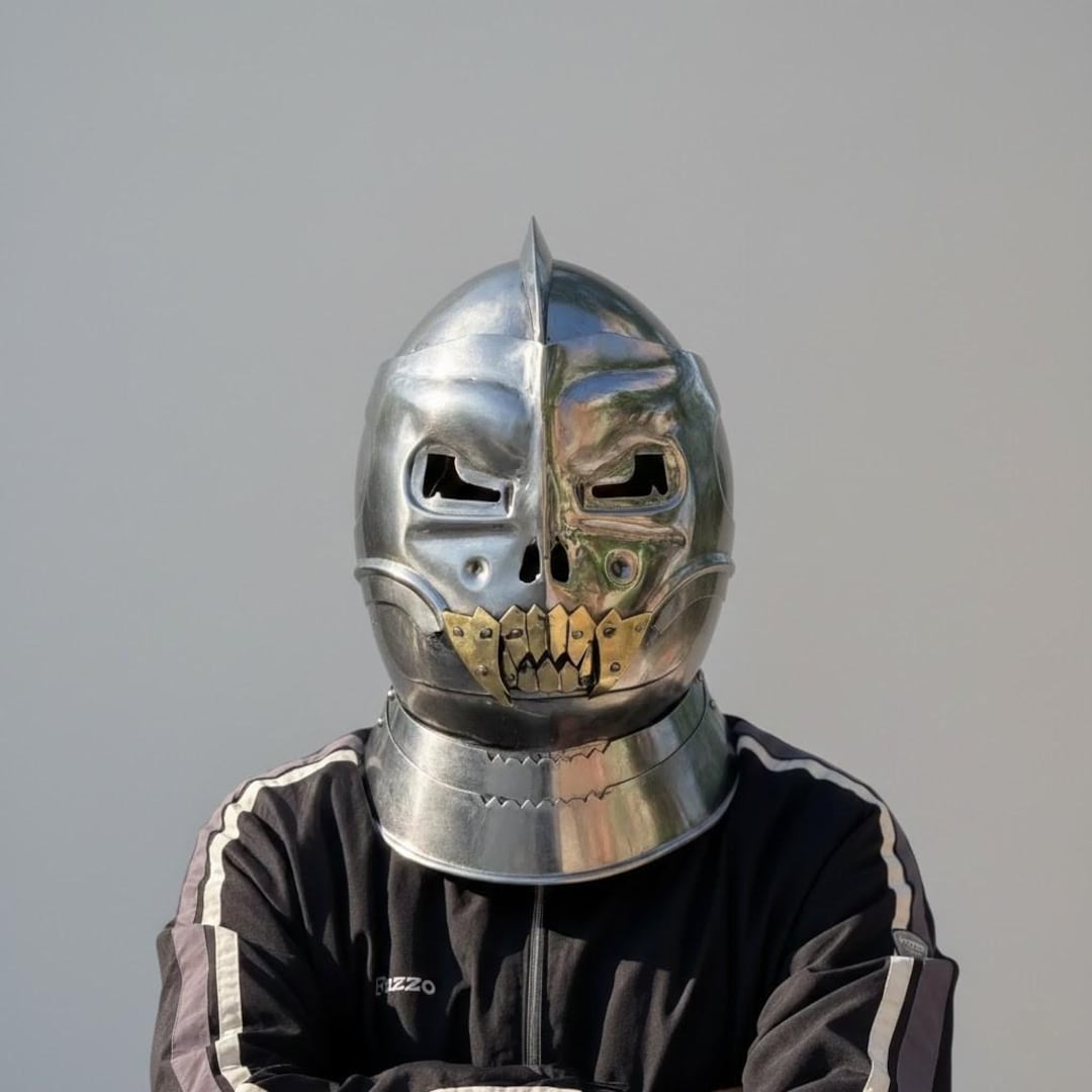 Medieval Old Demonic Face Helmet, Ghost Skull Design for LARP ...