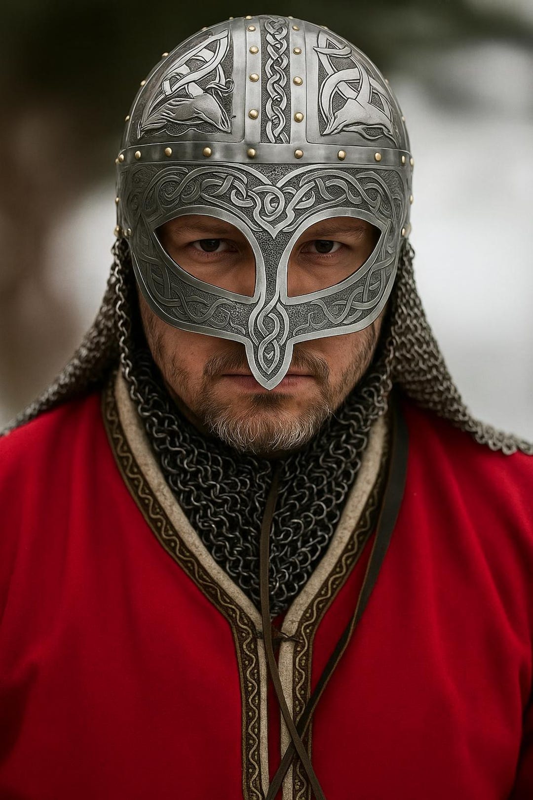 Viking Warrior Etching Helmet With Intricate Celtic Knotwork – Handmade ...