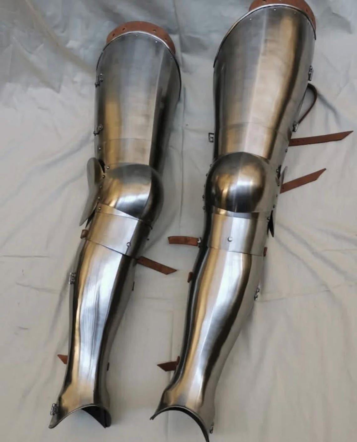 Medieval Full Steel Leg Armor – Handmade Gothic Plate Cuisses, Poleyns ...