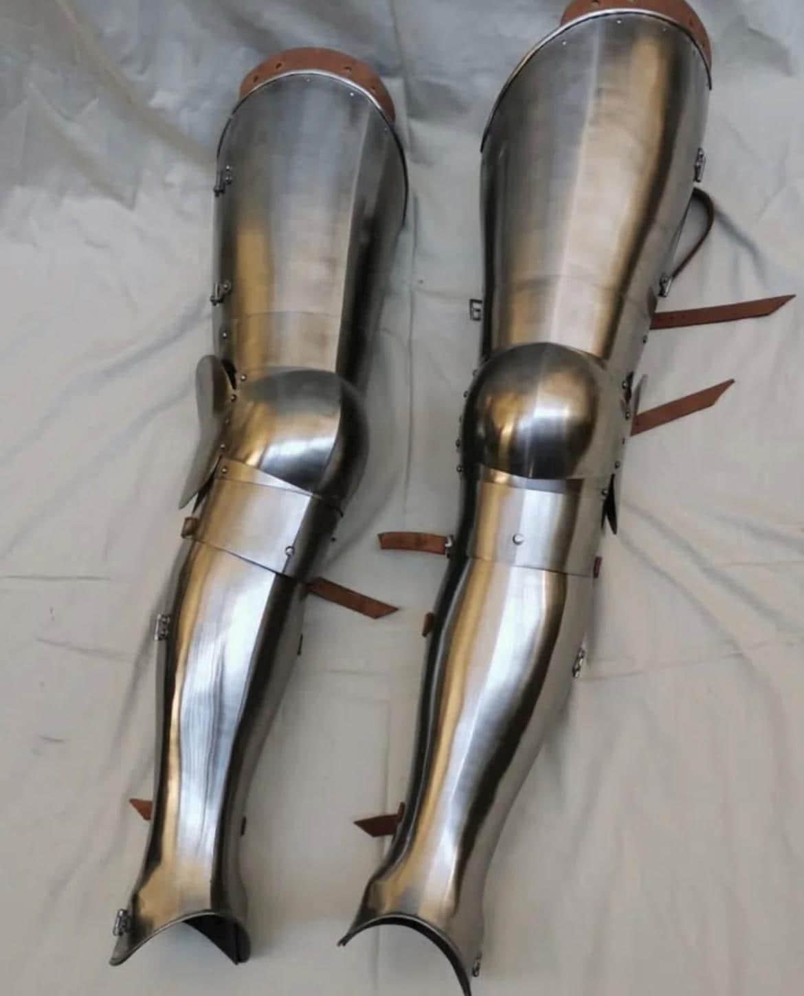 Medieval Full Steel Leg Armor – Handmade Gothic Plate Cuisses, Poleyns ...