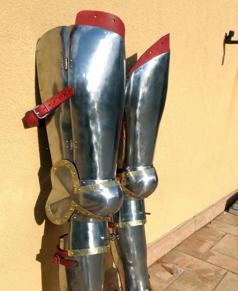 Medieval Full Steel Leg Armor – Handmade Gothic Plate Cuisses, Poleyns ...