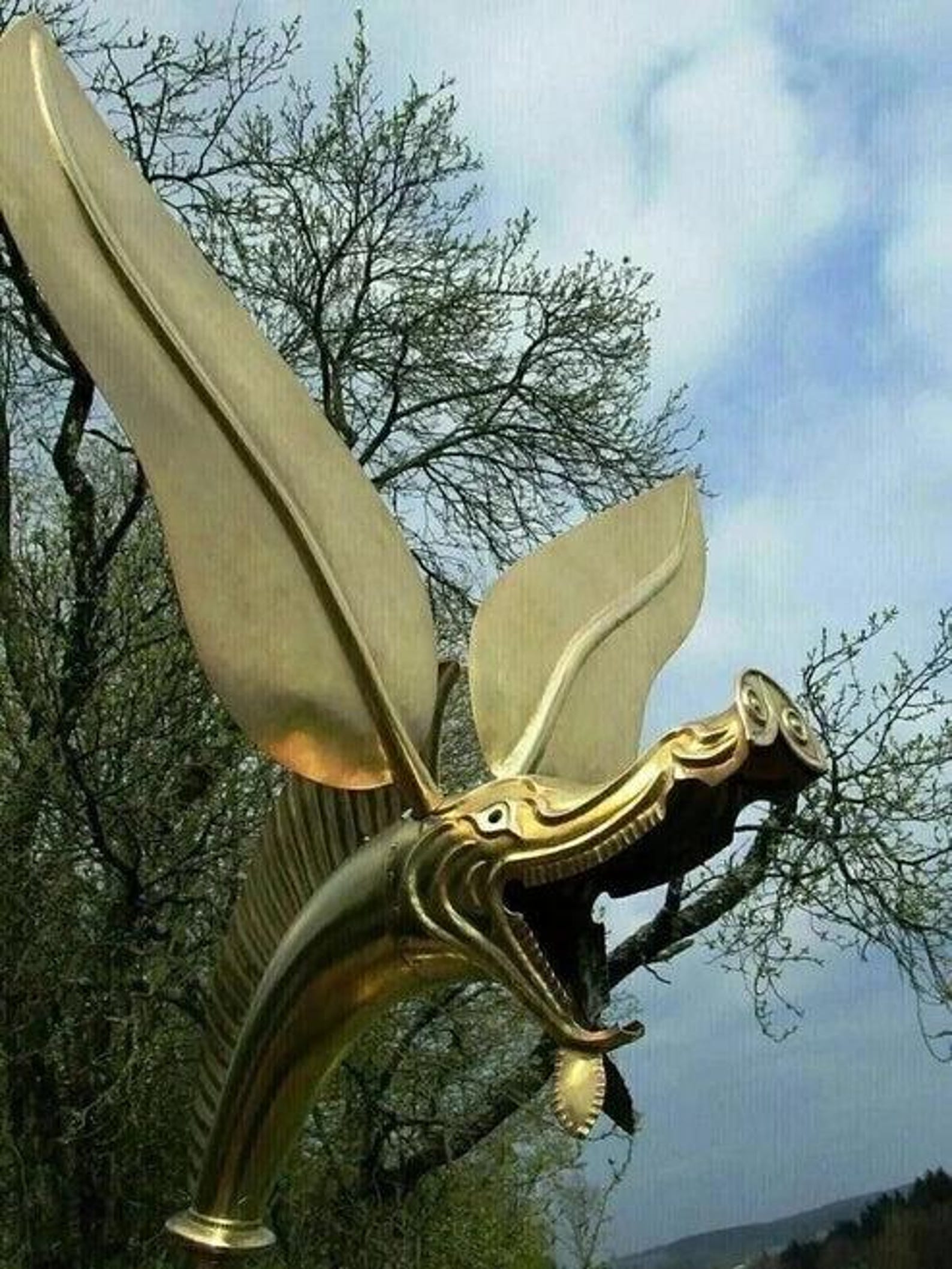 Medieval Celtic Big Ear Carnyx Brass Instrument - Fully Playable 18 ...