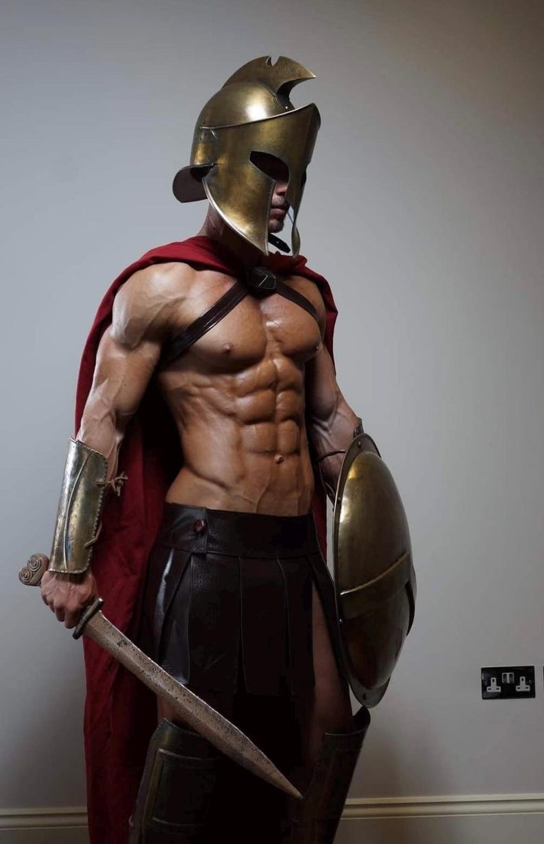300 Spartan Handcrafted Full Body Armor Set Authentic Spartan Robes ...