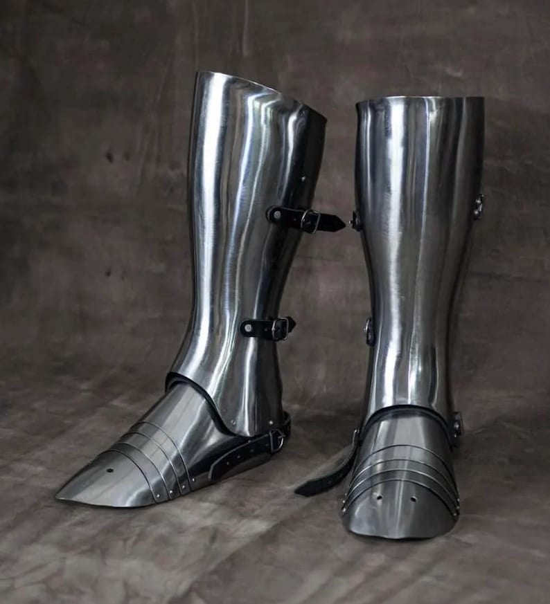 Medieval Full Steel Leg Armor – Handmade Gothic Plate Leg Guards With ...