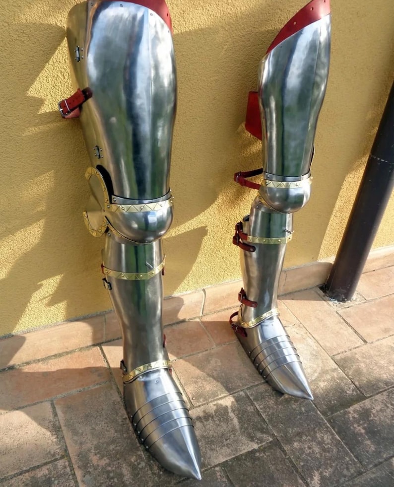 Medieval Full Steel Leg Armor – Handmade Gothic Plate Cuisses, Poleyns ...