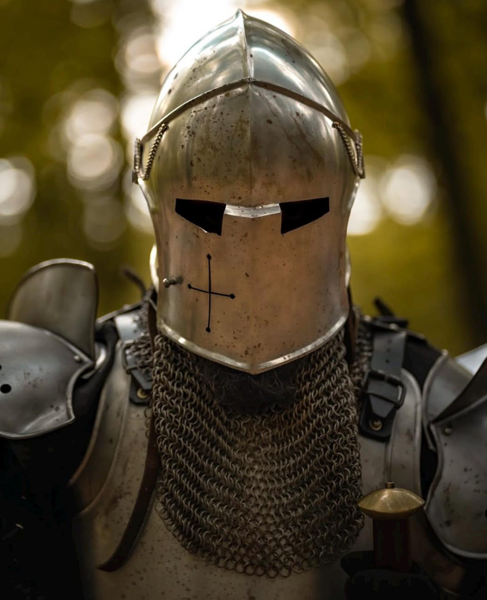 Fully Wearable Knight Suit – Barbuta Visor Helmet & Full Mild Steel ...