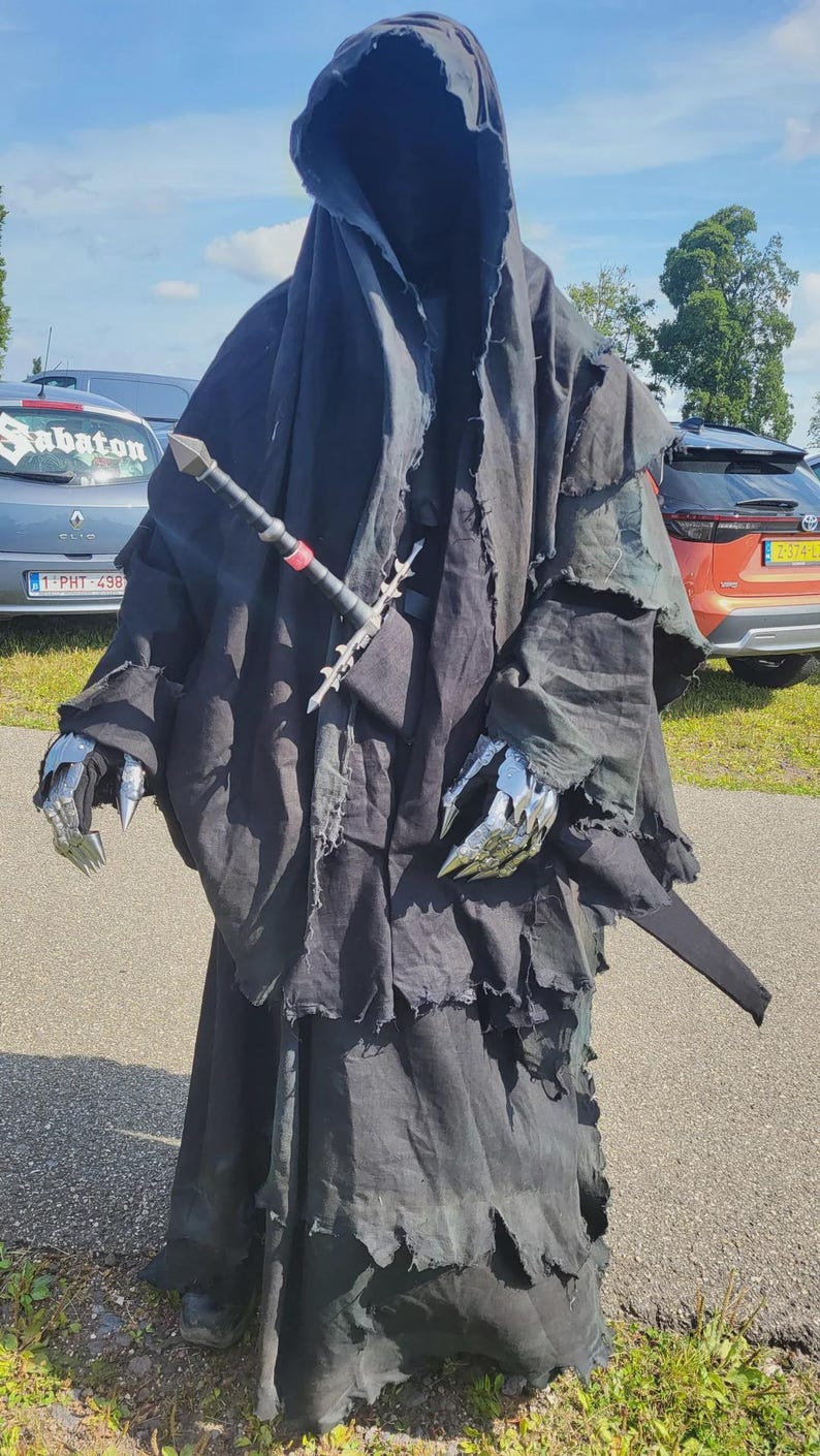 Ring Wraith Costume Nazgul Full Costume/grim Reaper Long Cape Ring ...