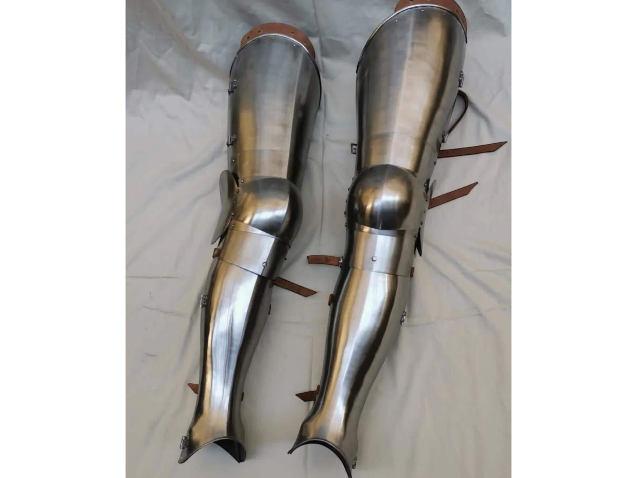 Medieval Full Steel Leg Armor – Handmade Gothic Plate Cuisses, Poleyns ...
