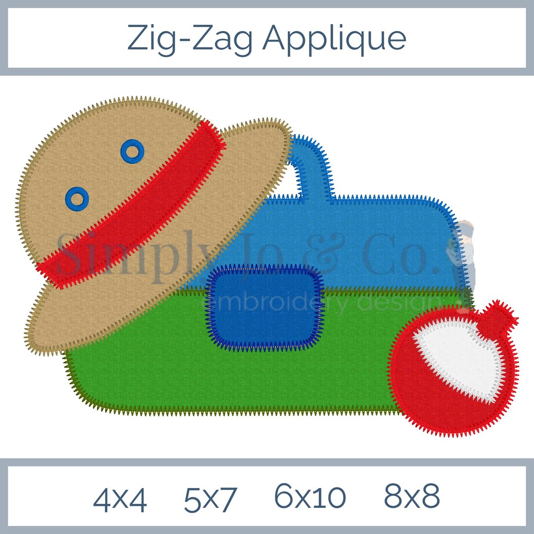 Fishing Tackle Box Zig-zag Stitch Applique Machine Embroidery Design - Etsy
