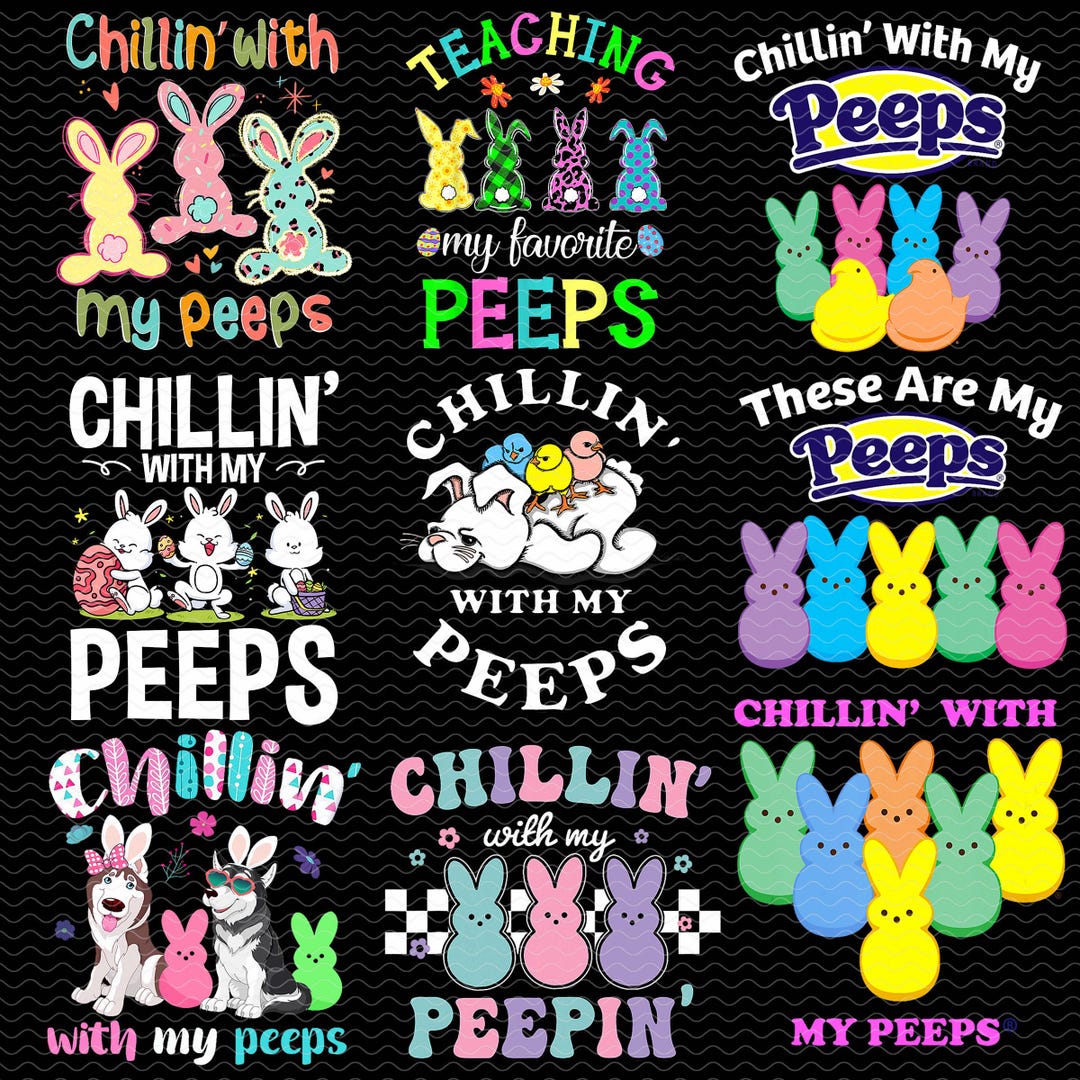 Chilling With My Peeps Png, Chilling With My Peeps Png, Cute Easter Png ...