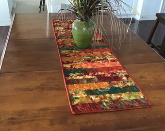 Quilted Table Runner Fall Table Runner Autumn Farmhouse - Etsy