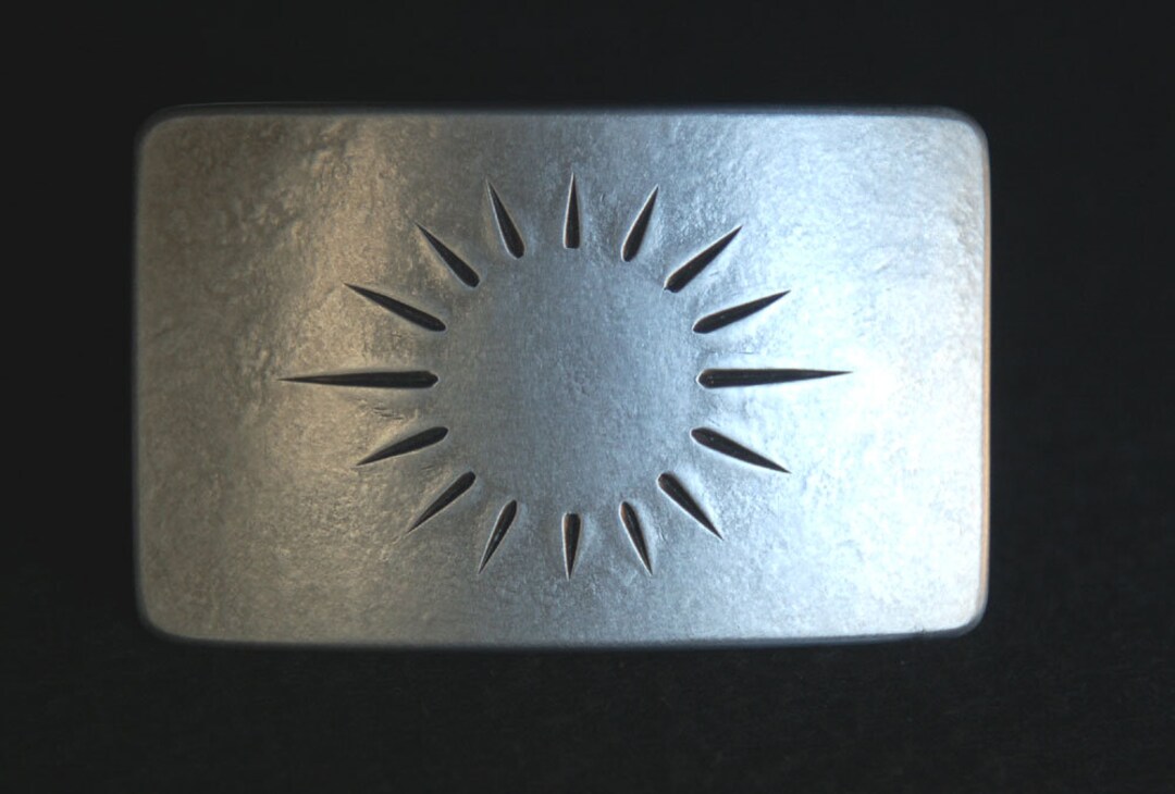 Hand Forged Sunburst Belt Buckle, Hypoallergenic Stainless Steel - Etsy