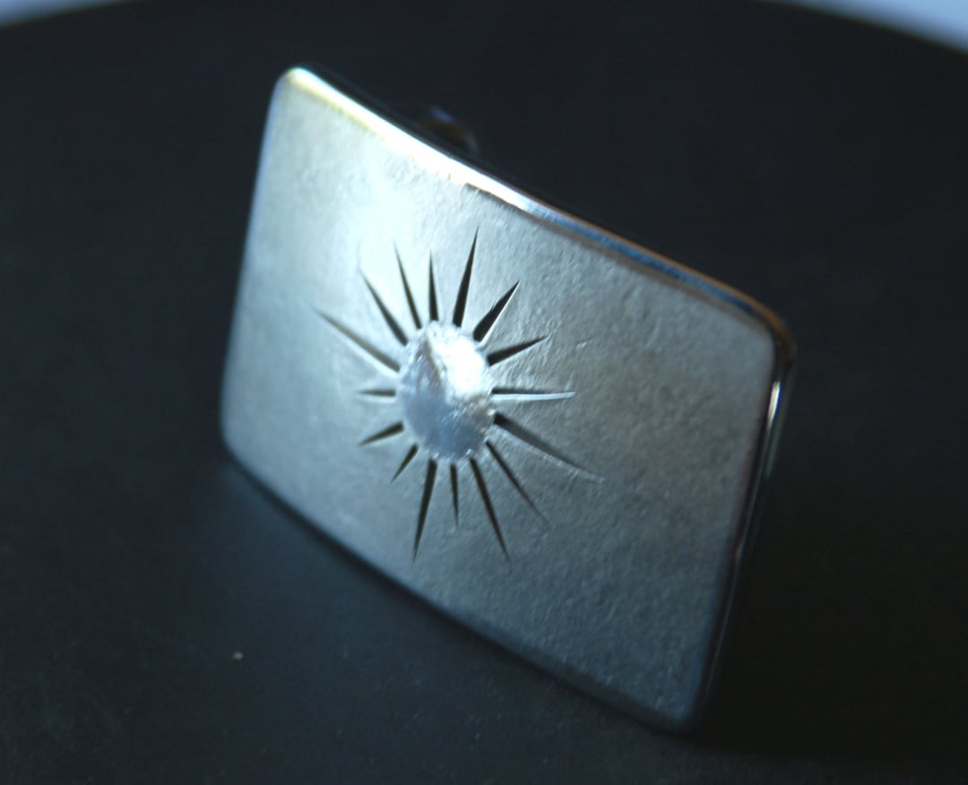 Hand Forged Sunburst Belt Buckle: Stainless Steel, Fits 1.5" Belt - Etsy