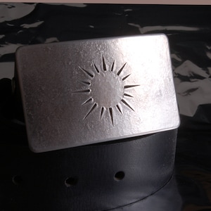 Hand Forged SUN Belt Buckle: Stainless Steel Hypoallergenic Accessory ...