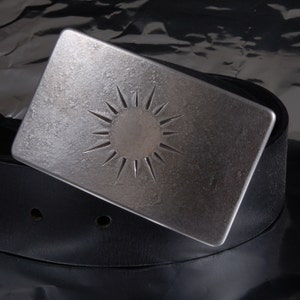 Hand Forged SUN Belt Buckle: Stainless Steel Hypoallergenic Accessory ...