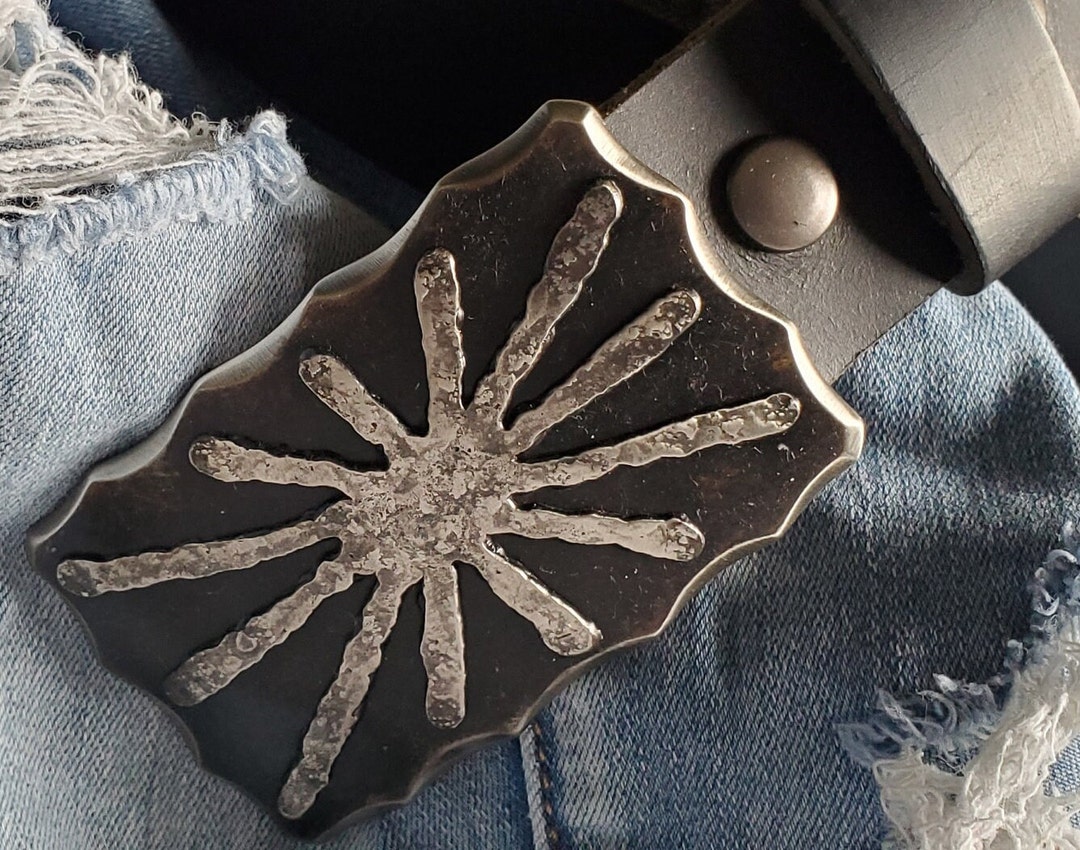 Sun Buckle & Belt Stainless Anniversary or Bronze Anniversary Gift Hand ...