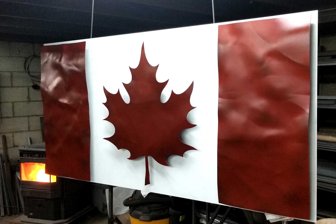 Metal Canadian Flag Wall Mounted Canadian Flag Corporate Office Gift ...