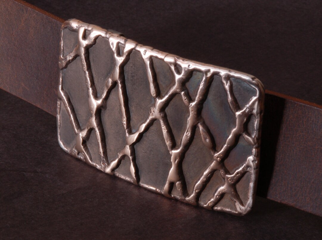 Fish Net Bronze Belt Buckle Signed Original Hypoallergenic Accessories ...