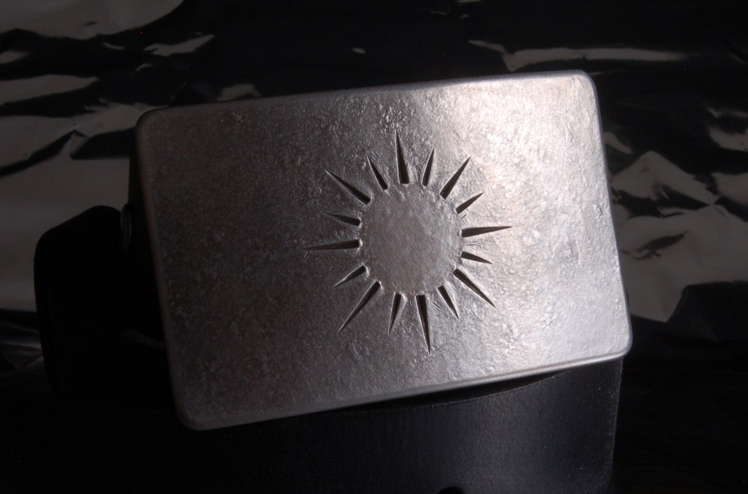 Hand Forged SUN Belt Buckle: Stainless Steel Hypoallergenic Accessory ...
