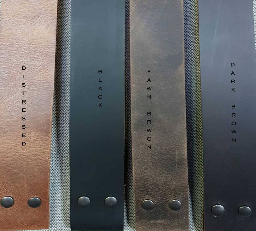 2" Wide Leather Belt INTERCHANGEABLE Belt Belt With Snaps Custom Cut ...
