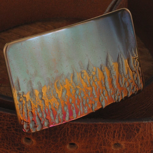Flames Forged Bronze Belt Buckle - Etsy