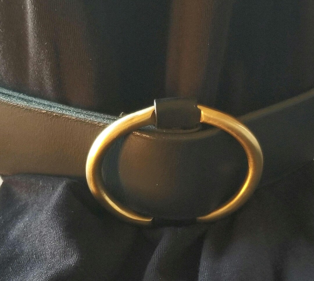 Art Deco Belt Buckle, Ladies Round, Friction Fit, No Hole Belt, Dress ...