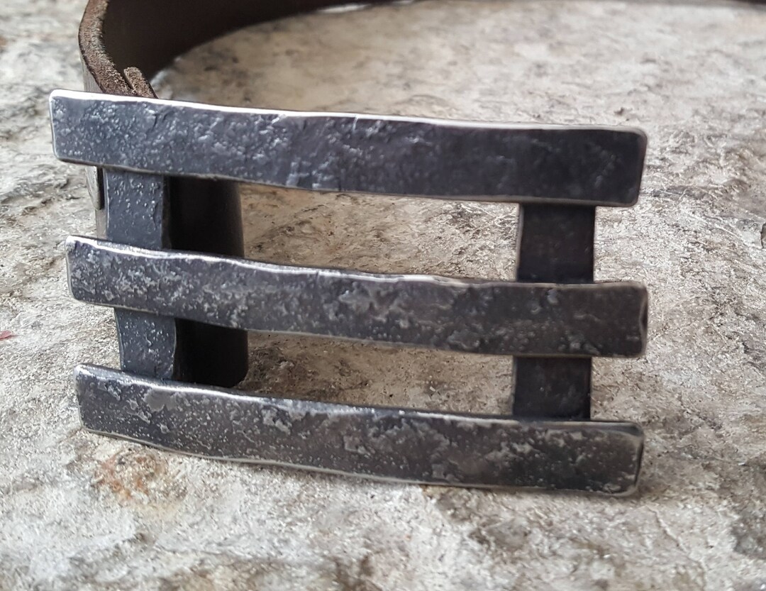 Belt & Buckle Set Train Buff Rustic Railroad Hand Forged Unisex Buckle ...