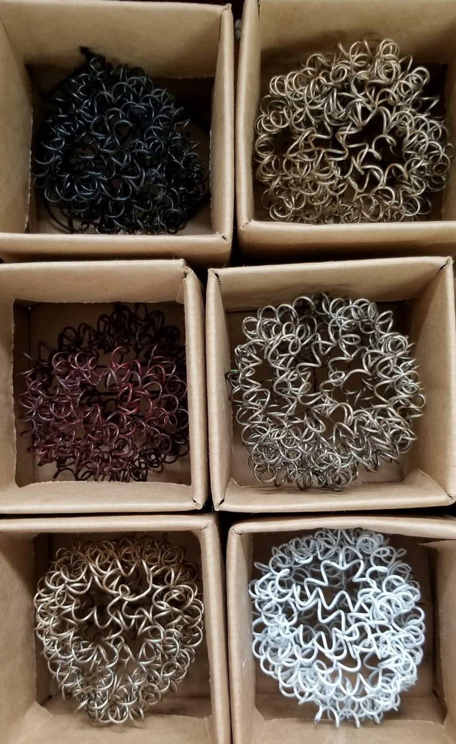 Wire Balls Christmas Tree Ornaments Twisted Metal Metal | Etsy