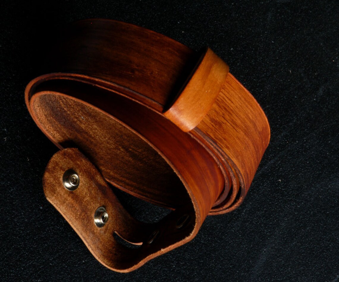 Custom Belt Hand Dyed Wood Grain Belt w/ Snaps Jean Belt | Etsy