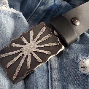 Sun Buckle & Belt Stainless Anniversary or Bronze Anniversary Gift Hand ...