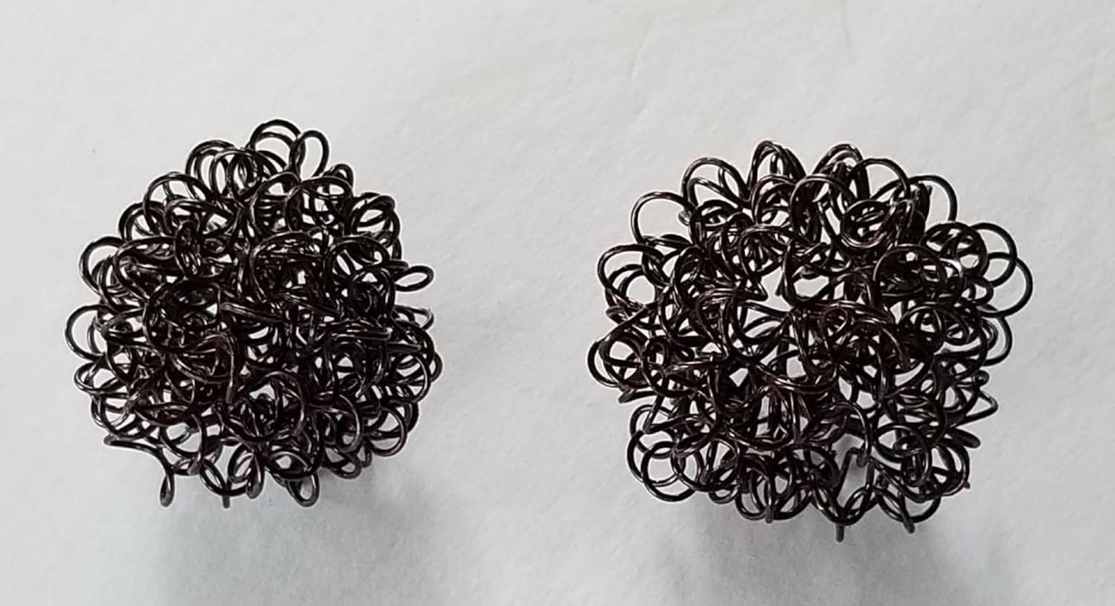 Wire Balls Christmas Tree Ornaments Twisted Metal Metal | Etsy