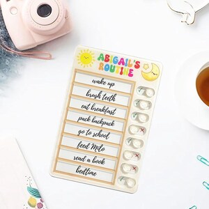 Personalized Toddler Routine Chart, Kids Chore Chart, Sliding Daily ...