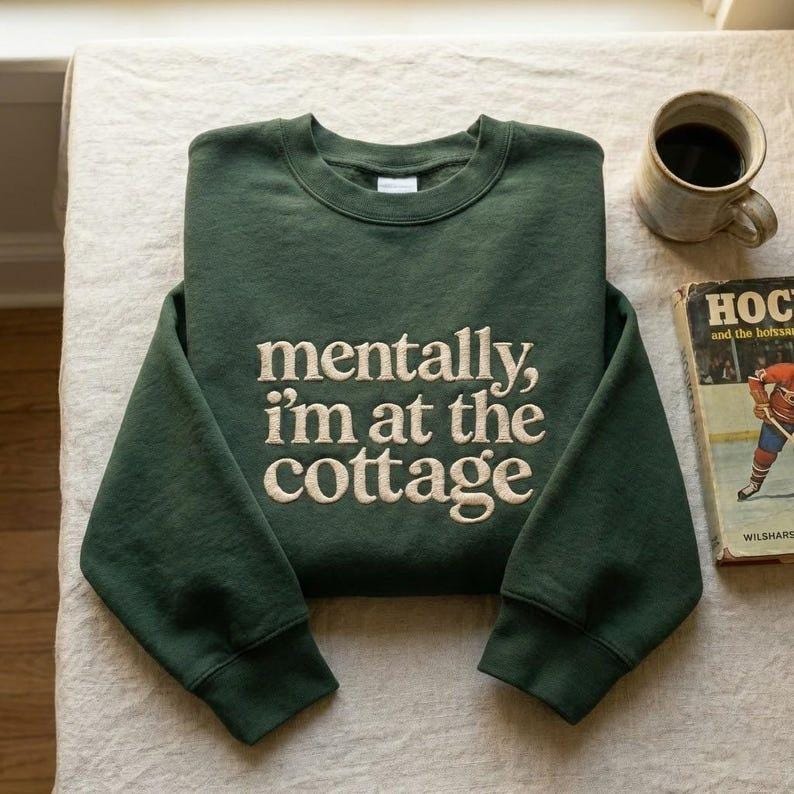 Mentally I’m at the Cottage Embroidered Sweatshirt, Cozy Cottagecore ...
