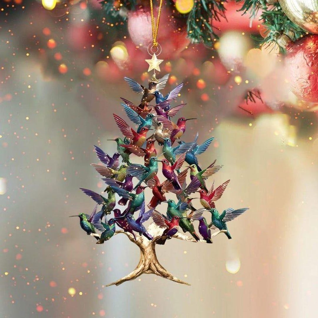 Personalized Hummingbird Ornament, Acrylic 2D Ornament, Hummingbird ...