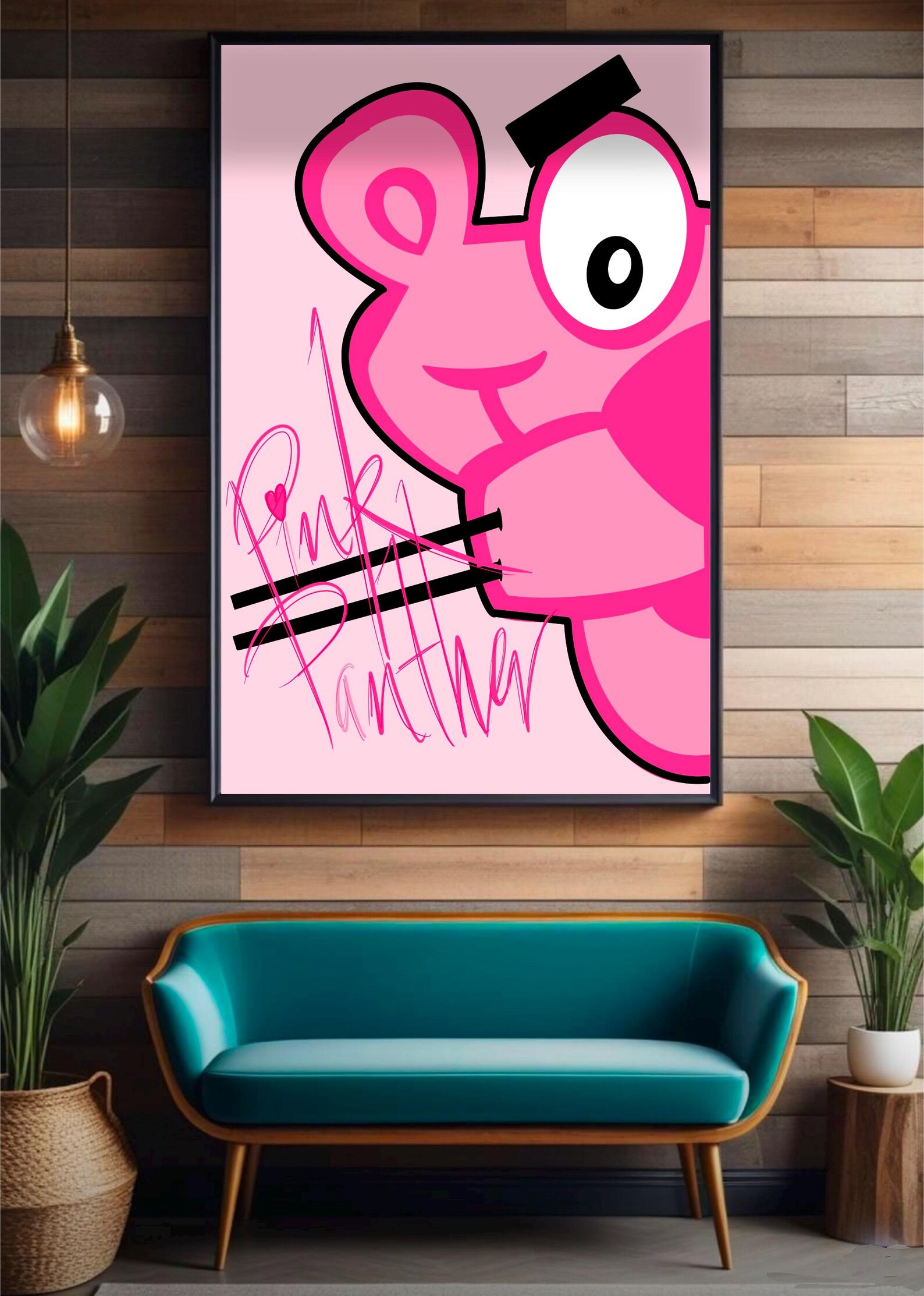 Pink Panther Cartoon Print, Retro Kids Room Decor (digital Download) - Etsy