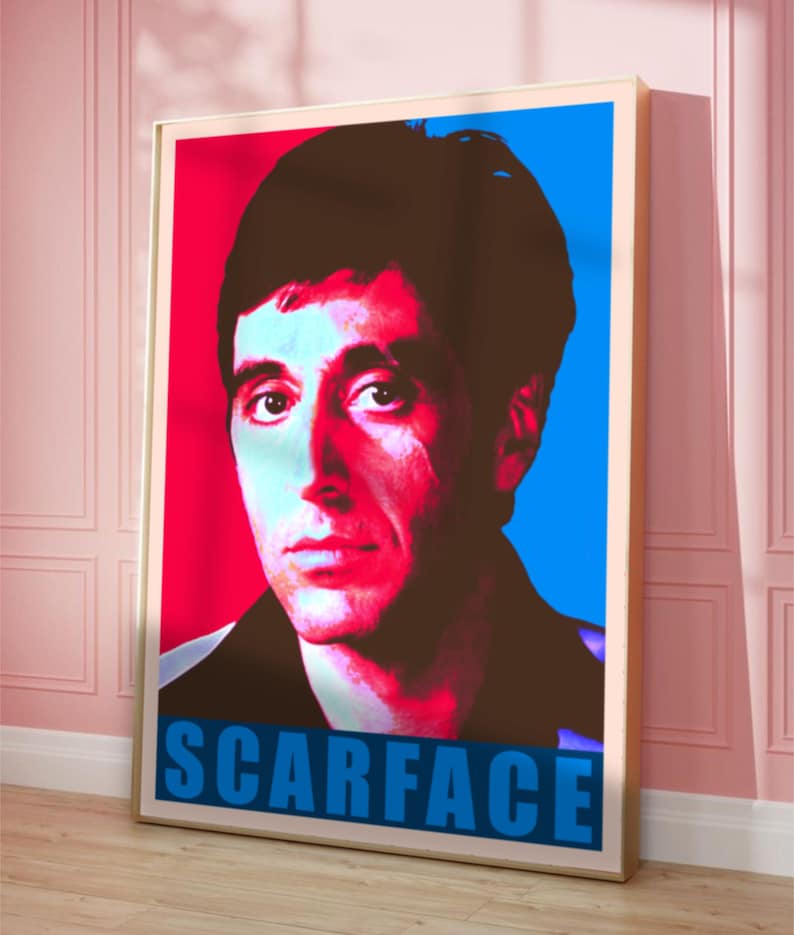 Scarface,alpacino Poster,colourful Poster,printable Wall Arts,abstract ...