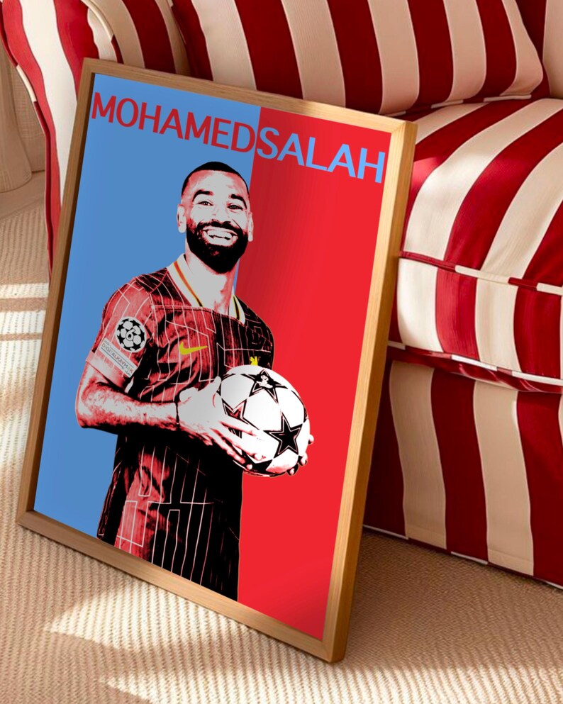 Mohamed Salah, Colourful Poster, Printable Wall Arts, Abstract Picture ...