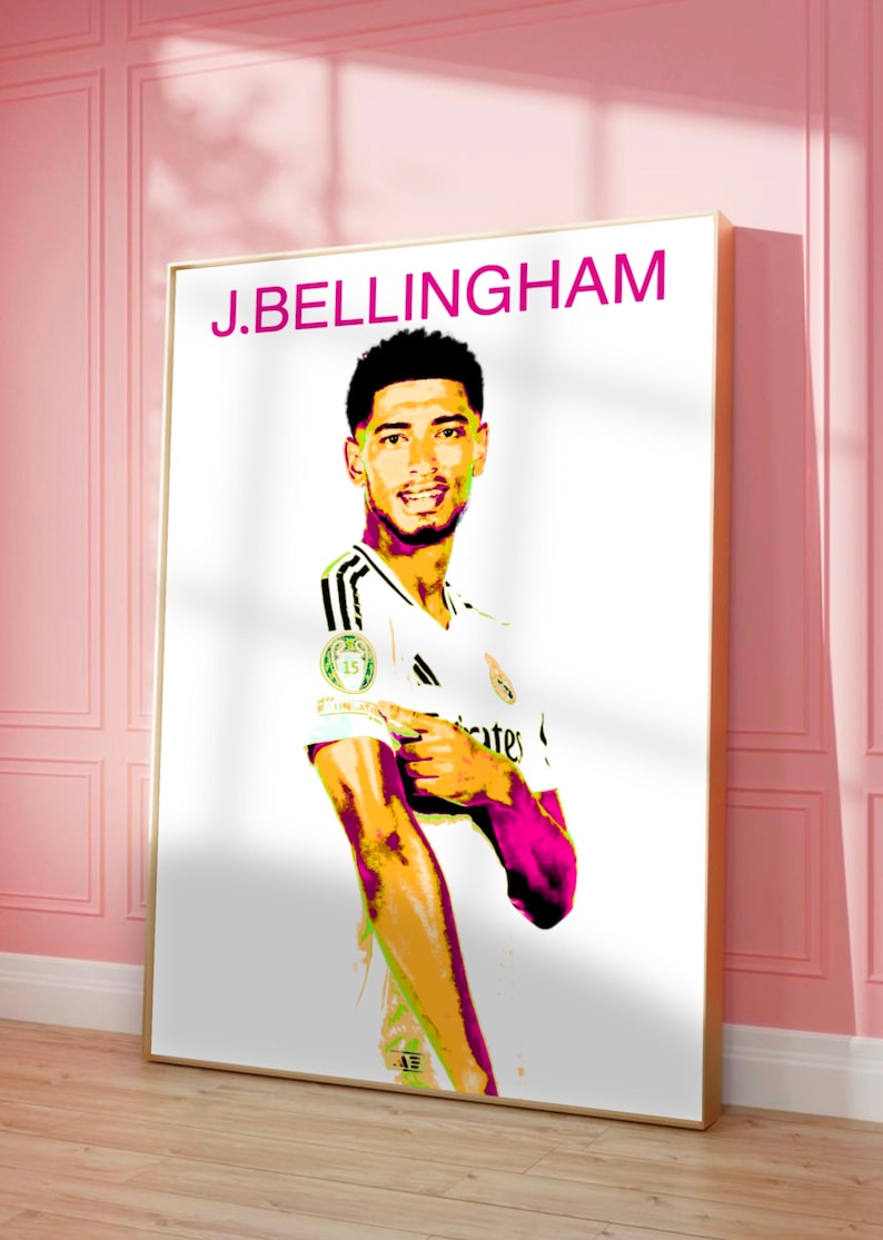 Jude Belligham Poster, Colourful Poster, Printable Wall Arts, Abstract ...