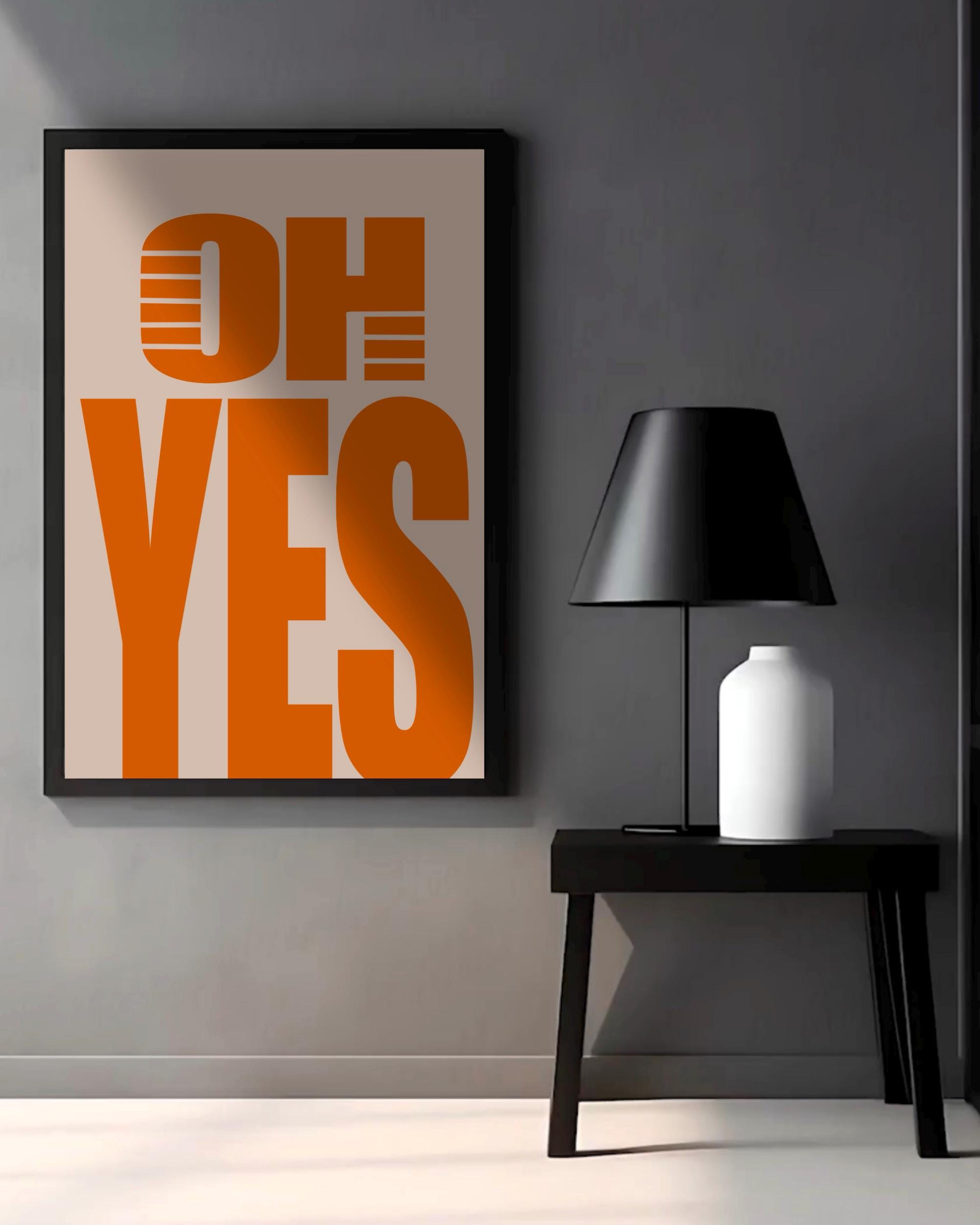 Bold 70s Typography Poster: Retro Modern Gallery Wall Art (digital ...