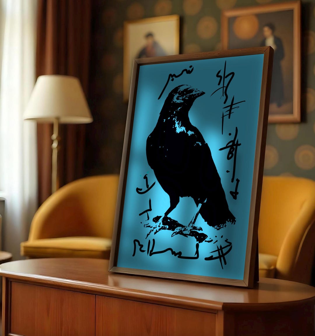 Colorful Crow Art Print: Abstract Bird Poster (digital Print) Living ...