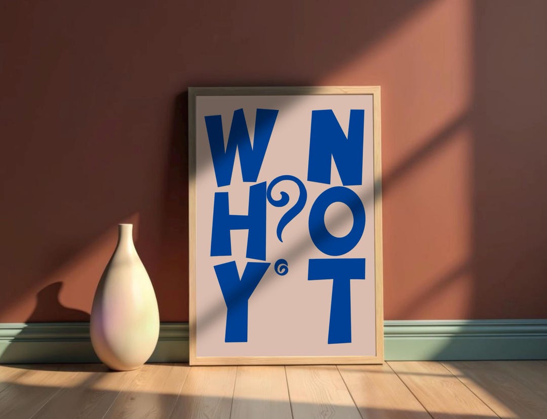 Inspirational "why Not" Quote Art Print: Modern Typography (digital ...
