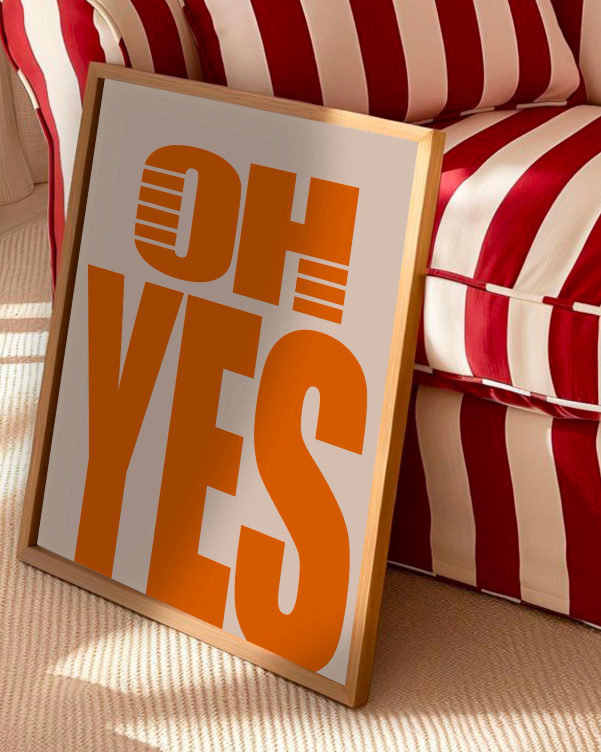 Bold 70s Typography Poster: Retro Modern Gallery Wall Art (digital ...