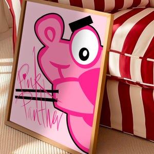 Pink Panther Cartoon Print, Retro Kids Room Decor (digital Download) - Etsy