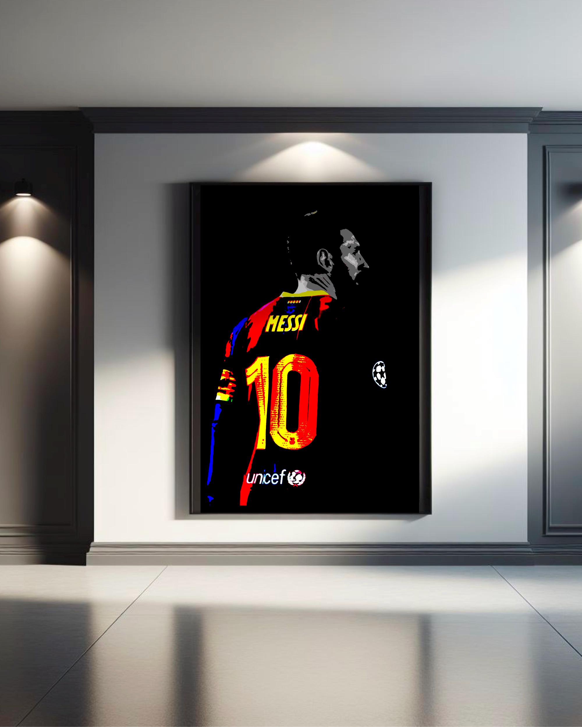 Messi Poster: Colorful Abstract Wall Art (digital Print) - Etsy