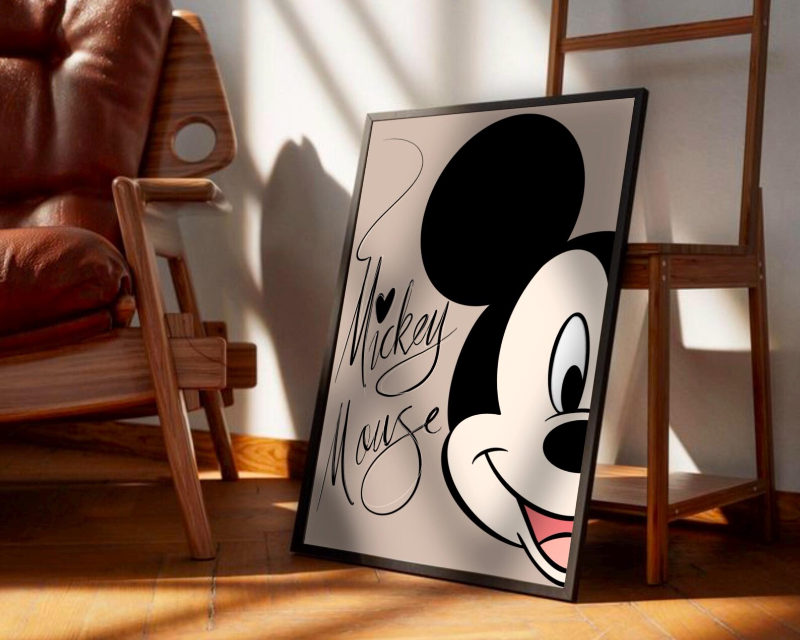 Cartoon Mickey Mouse Print, Kids Room Decor (digital Download) - Etsy
