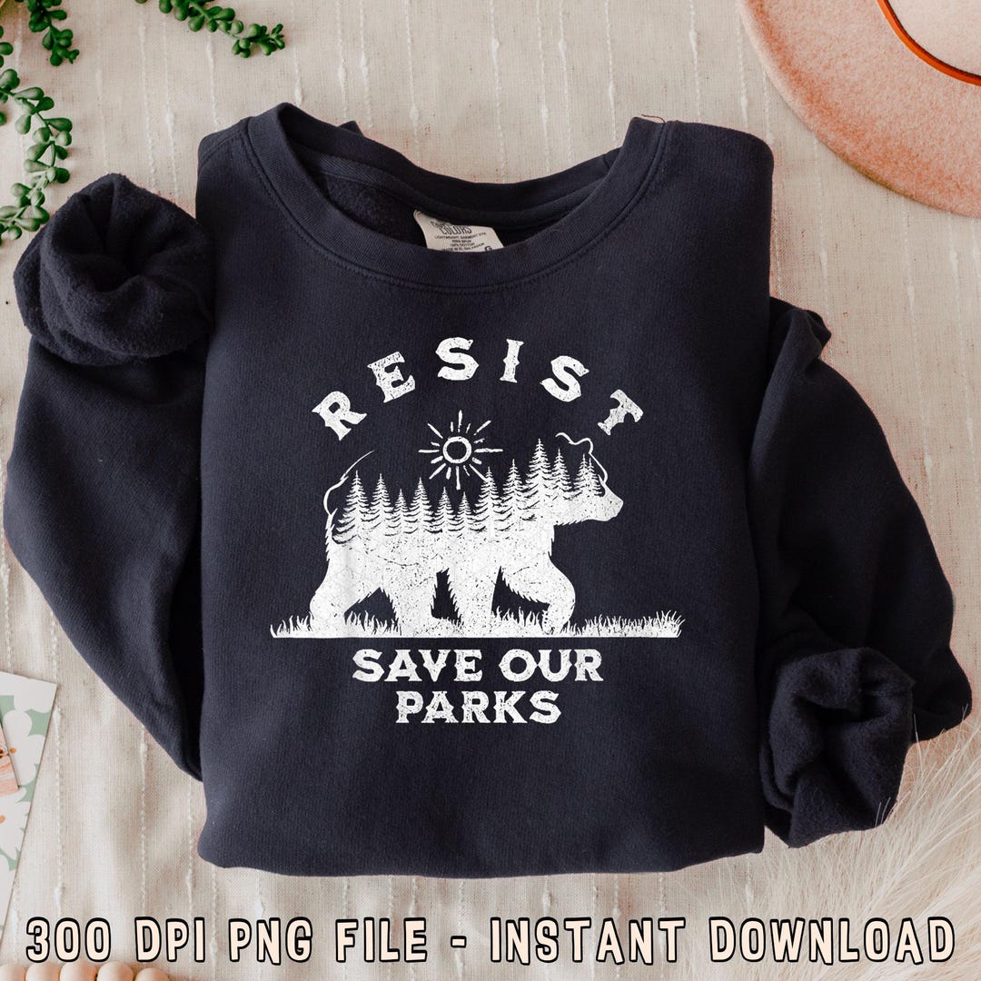 Resist Save Our Parks Alt US National Parks Bear Nature Png, Smokey ...