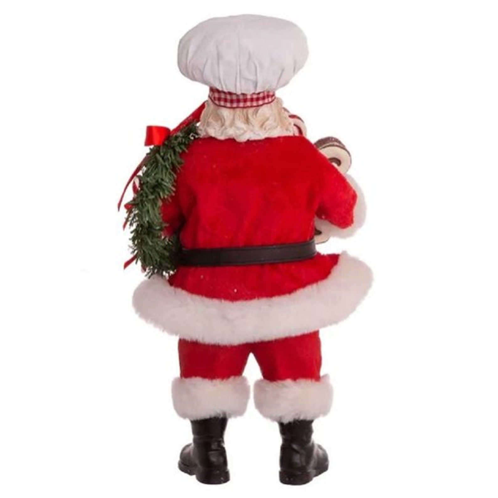 10.5 in Fabrich Chef Santa With Gingerbread Sleigh, Christmas ...