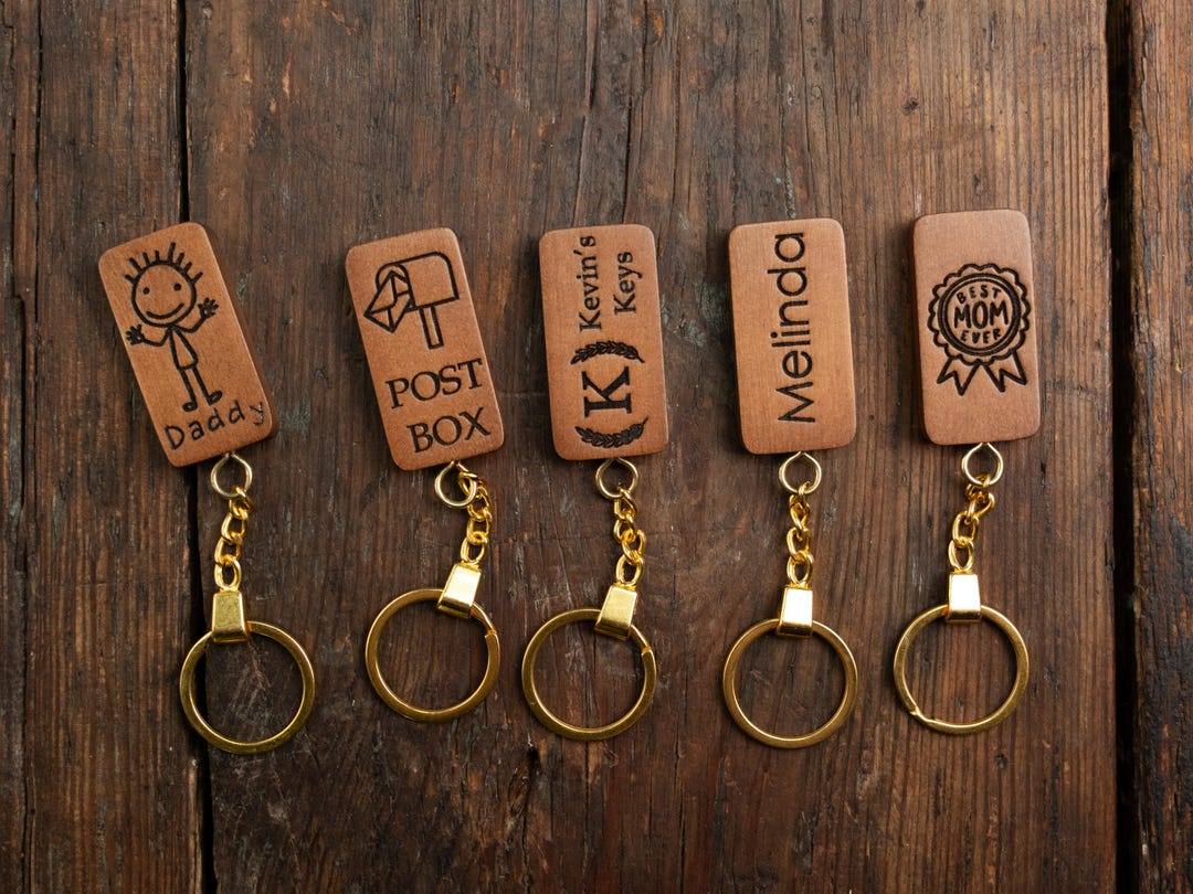 Wooden Keychain Display, Wood Keychain Stand, Personalized Keychain ...
